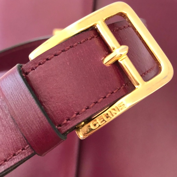 Celine | Bags | Celine 97s Golden Box Vintage Leather Bag Red L | Poshmark